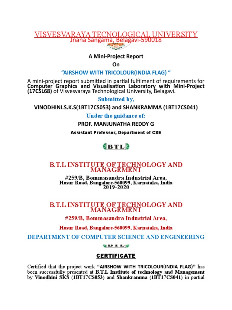 Visvesvaraya Tecnological University: Jnana Sangama, Belagavi-590018 ...