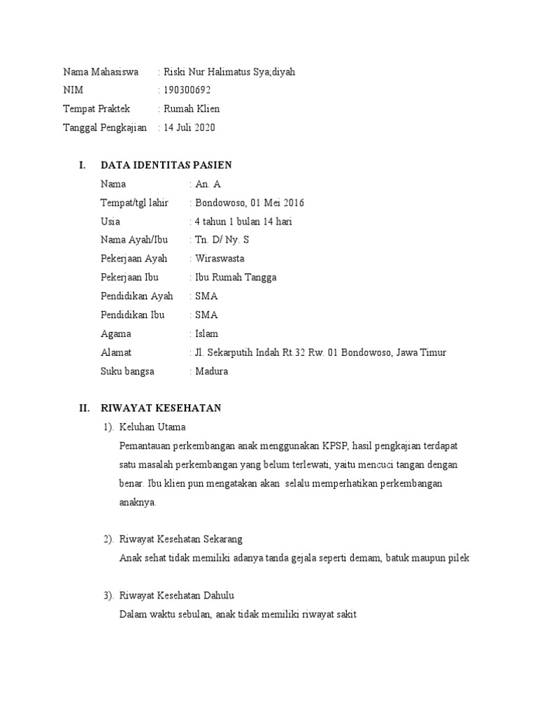 Askep Anak Sehat | PDF