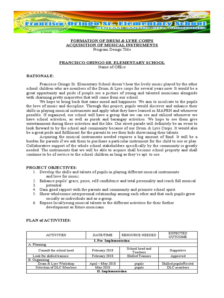 Drum & Lyre Project Proposal | PDF