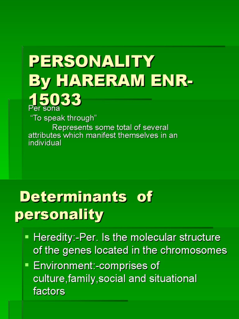 Personality by Hareram Enr-15033 | PDF | Id | Unconscious Mind