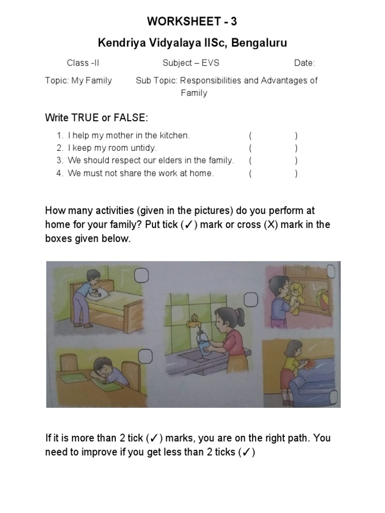 Worksheet - 3 Kendriya Vidyalaya Iisc, Bengaluru | PDF