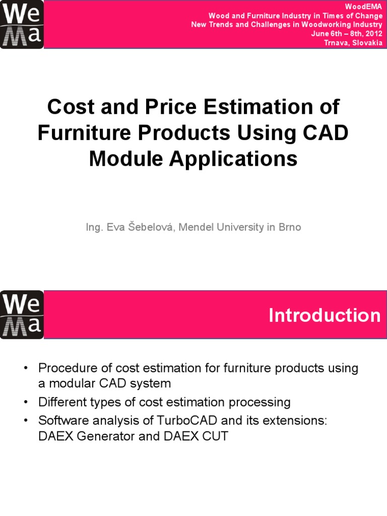 CAD-Based Furniture Cost Estimation | PDF | Computer Aided Design ...