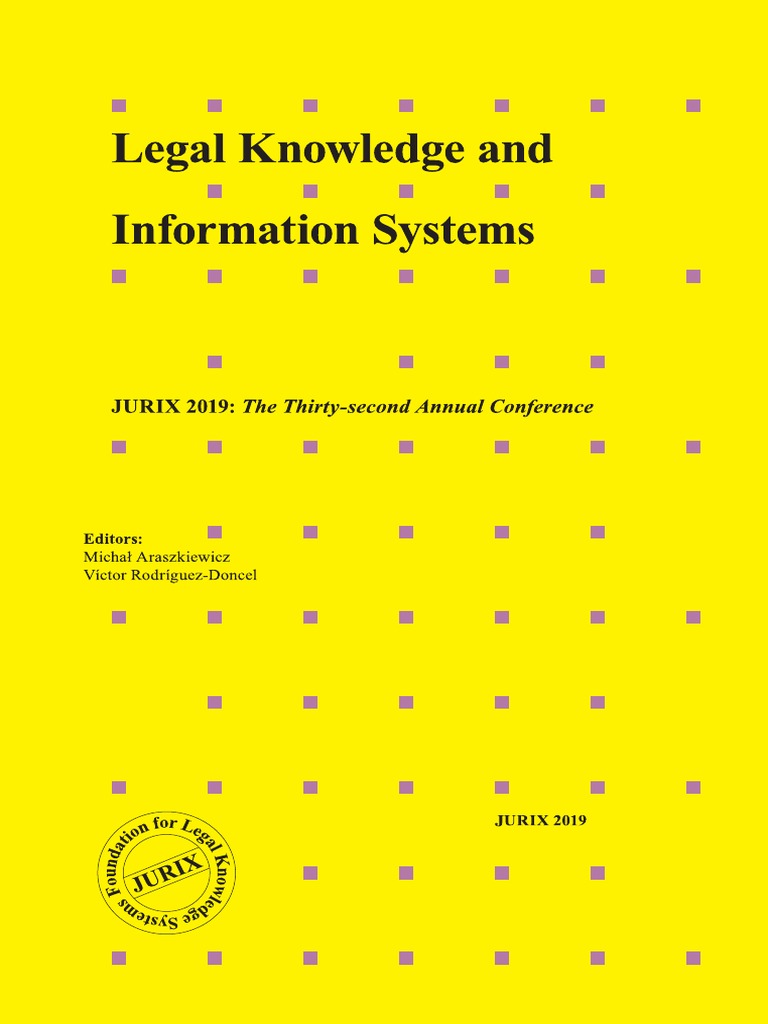 Legal Knowledge and Information Systems PDF | PDF | Artificial ...