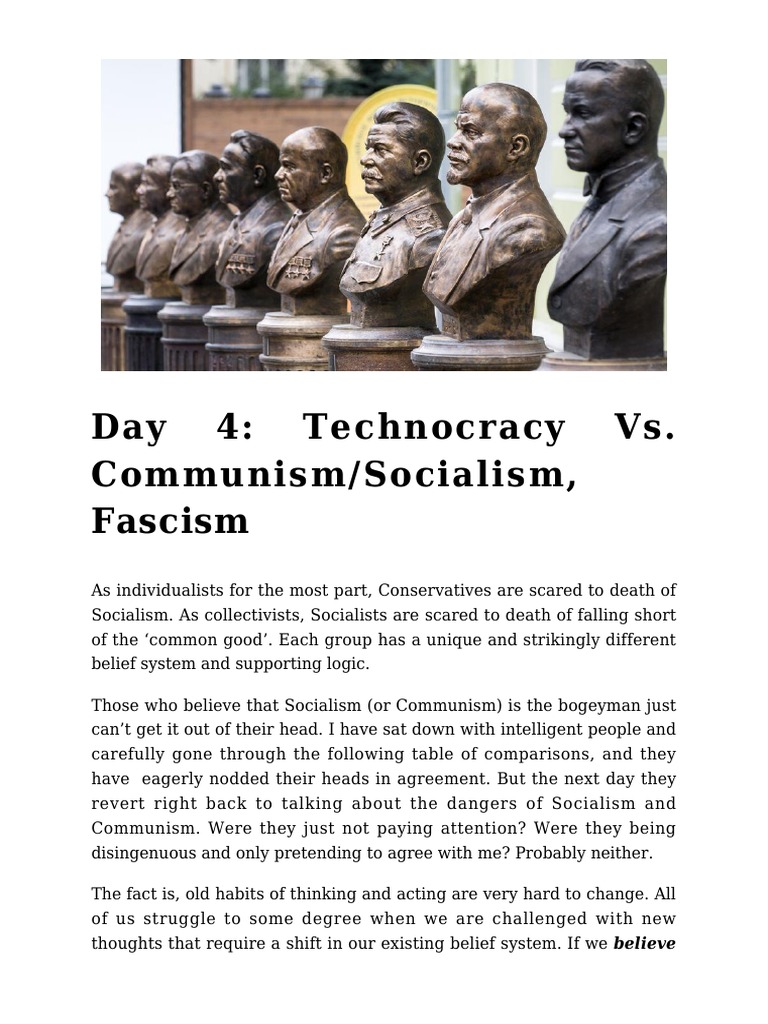 Day 4 - Technocracy vs. Communism - Socialism, Fascism | PDF | Fascism ...