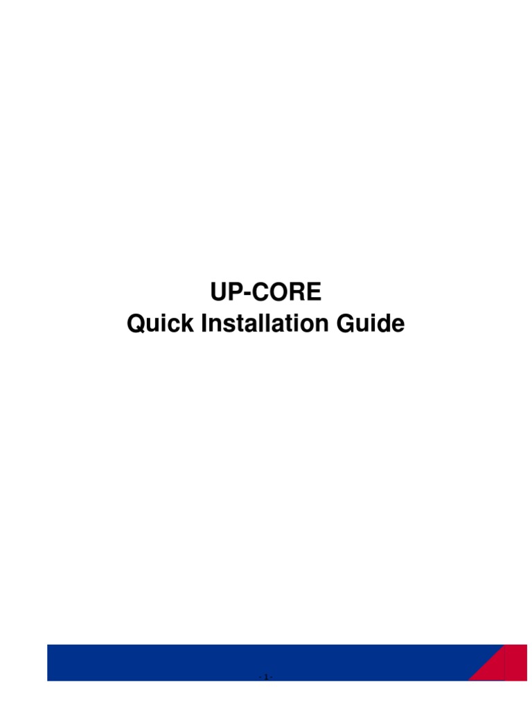 Quick Installation Guide for UP-CORE Board | PDF | Telecommunications ...