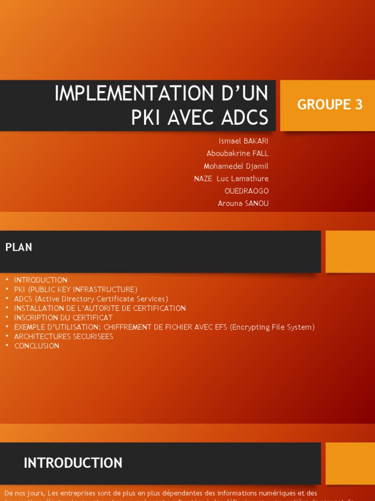 Implementation D'un Pki Avec Adcs | PDF | Certificat électronique ...
