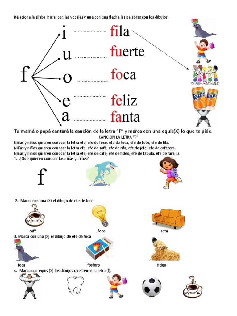 Actividades educativas con la letra F | PDF | Deportes | Ocio