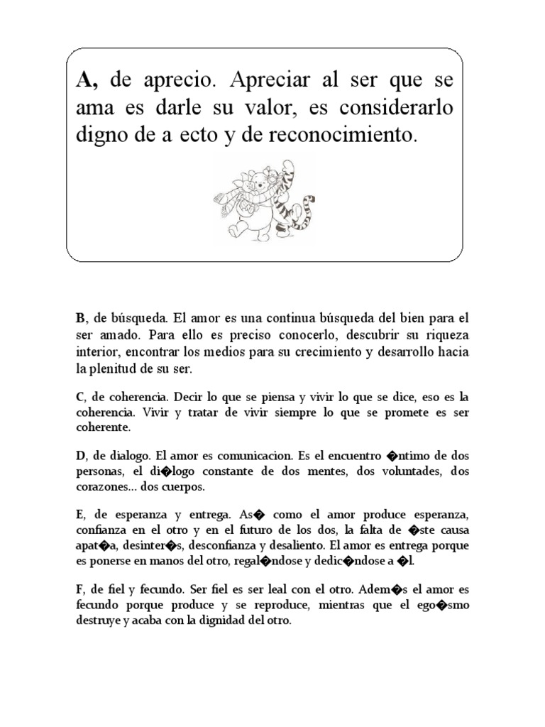 ABC Valores | PDF | Amor | Vida
