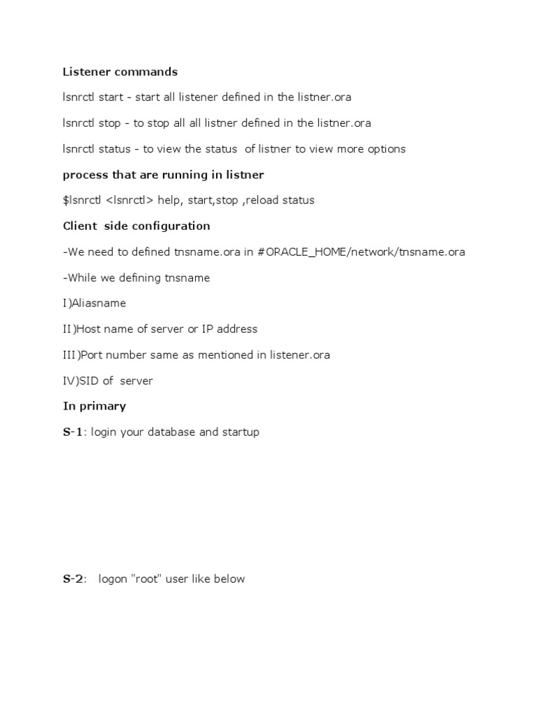 Listener Commands | PDF | Ip Address | Operating System