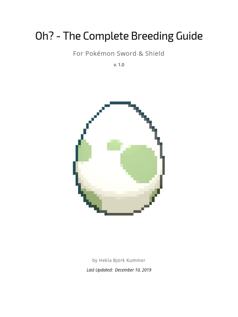 Oh - The Complete Breeding Guide For Pokémon Sword and Shield | PDF ...