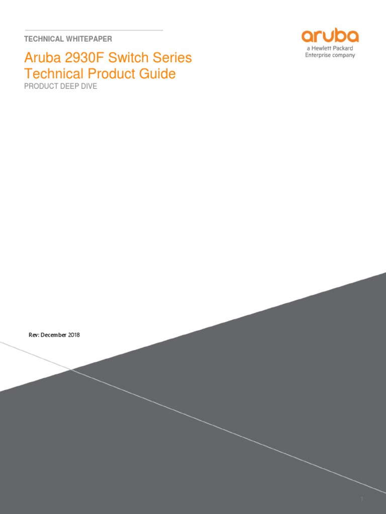 Aruba 2930F Switch Series Guide | PDF | Network Switch | I Pv6