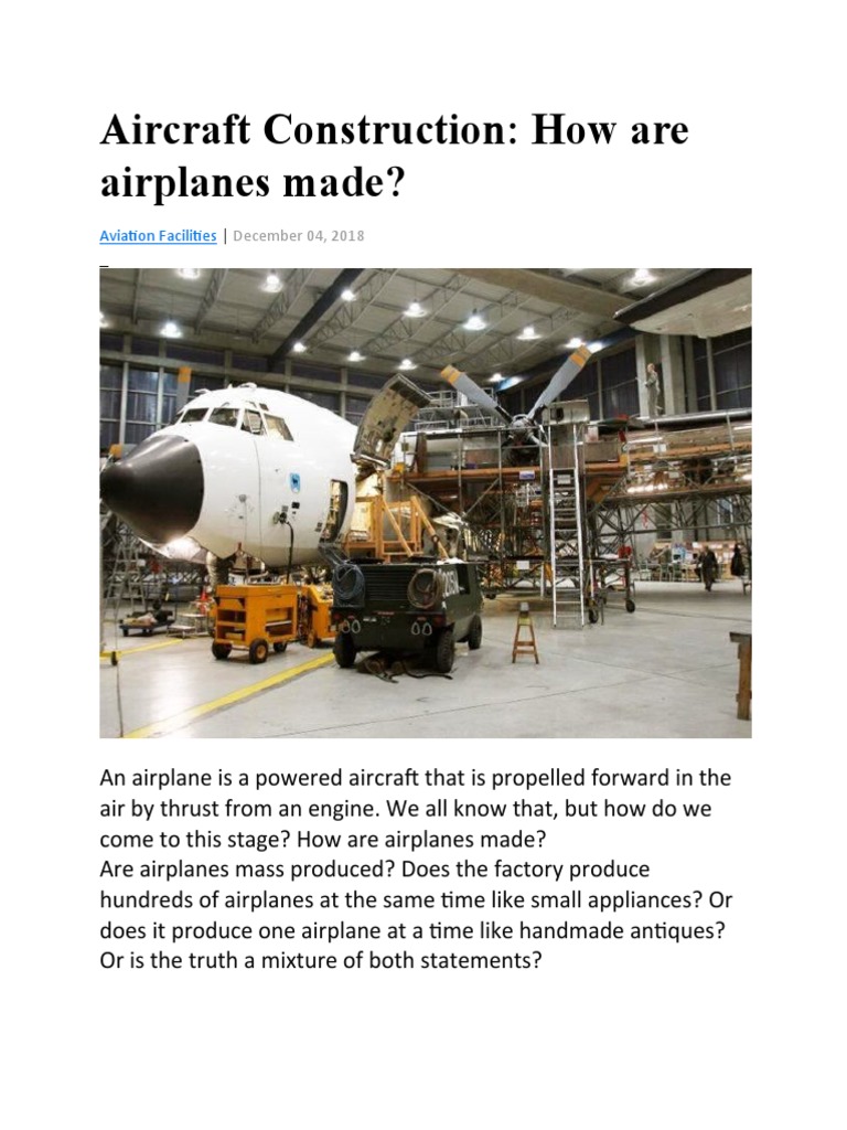 Aircraft Construction: How Are Airplanes Made?: Aviation Facilities ...