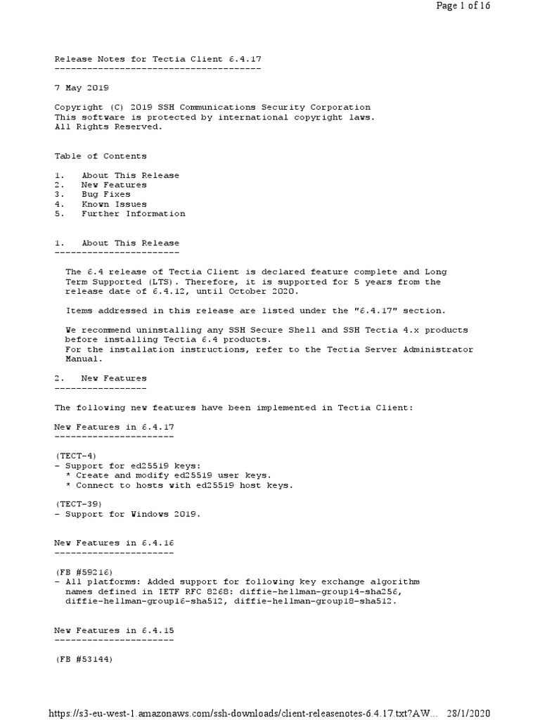 Client Release PDF | Download Free PDF | Secure Shell | Command Line Interface