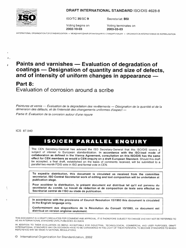 ISO-DIS 4628-8 102002-En | PDF