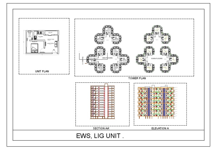 Ews, Lig Unit .: Unit Plan Tower Plan | PDF | Tourist Attractions ...