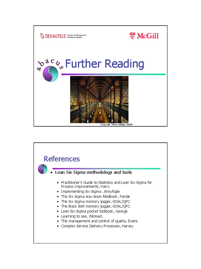 Lean Six Sigma Resources and References | PDF