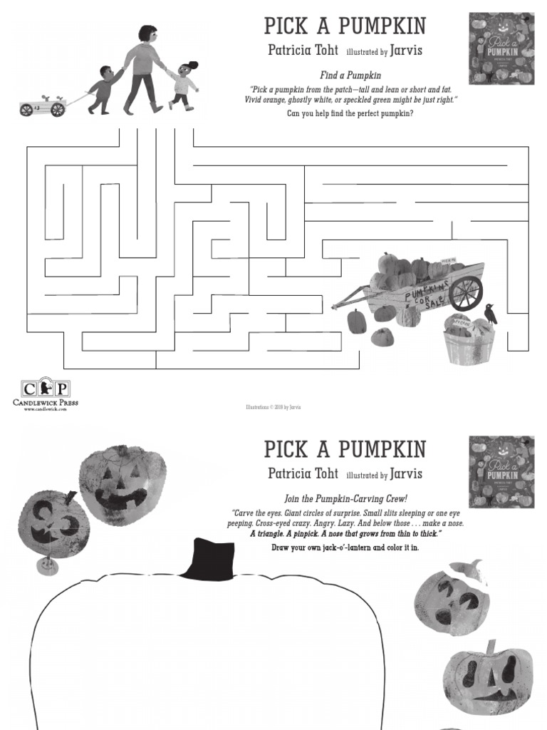 Pick A Pumpkin Activity Sheets | PDF | Halloween | Observances Honoring ...