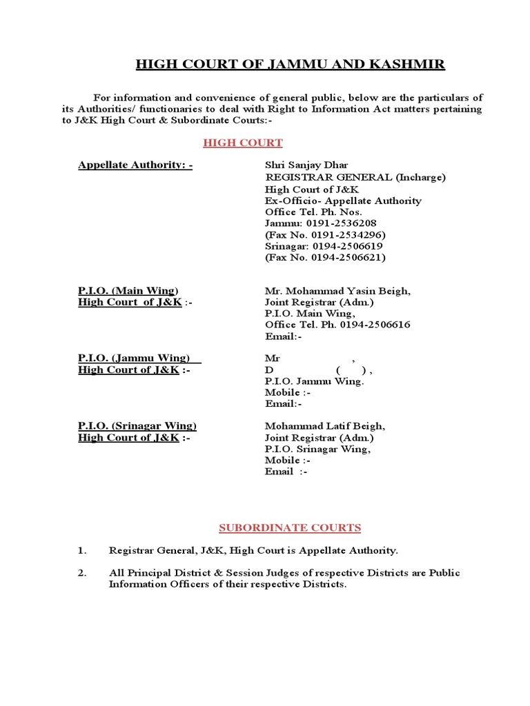 Highcourt Rti Rules | PDF | Social Institutions | Social Science