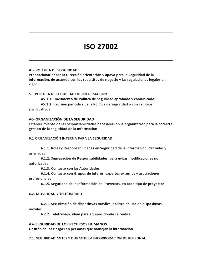 Iso 27002 | PDF | Seguridad de información | Ingeniería de seguridad