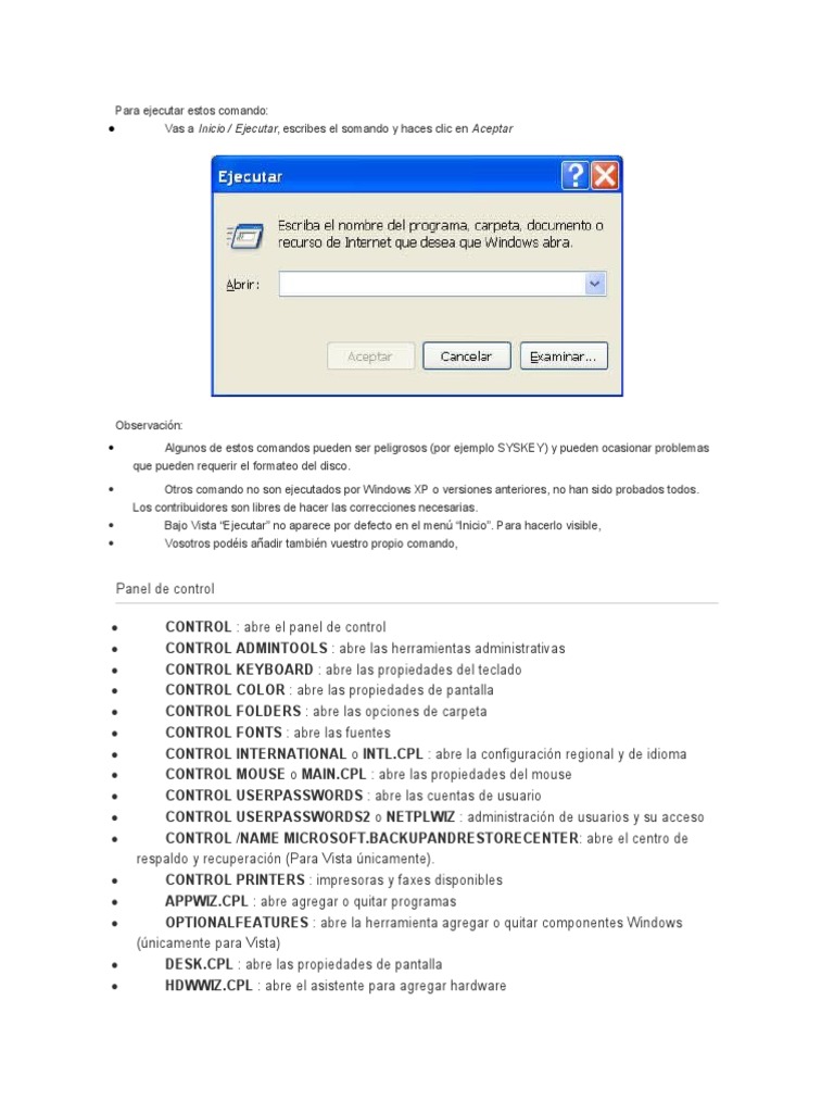 Trucos de Windows 7 - Panel de Control | PDF | Windows Vista | Windows XP