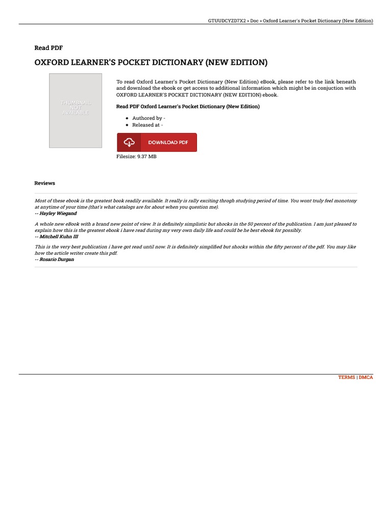 Oxford Learner'S Pocket Dictionary (New Edition) Oxford Learner'S ...