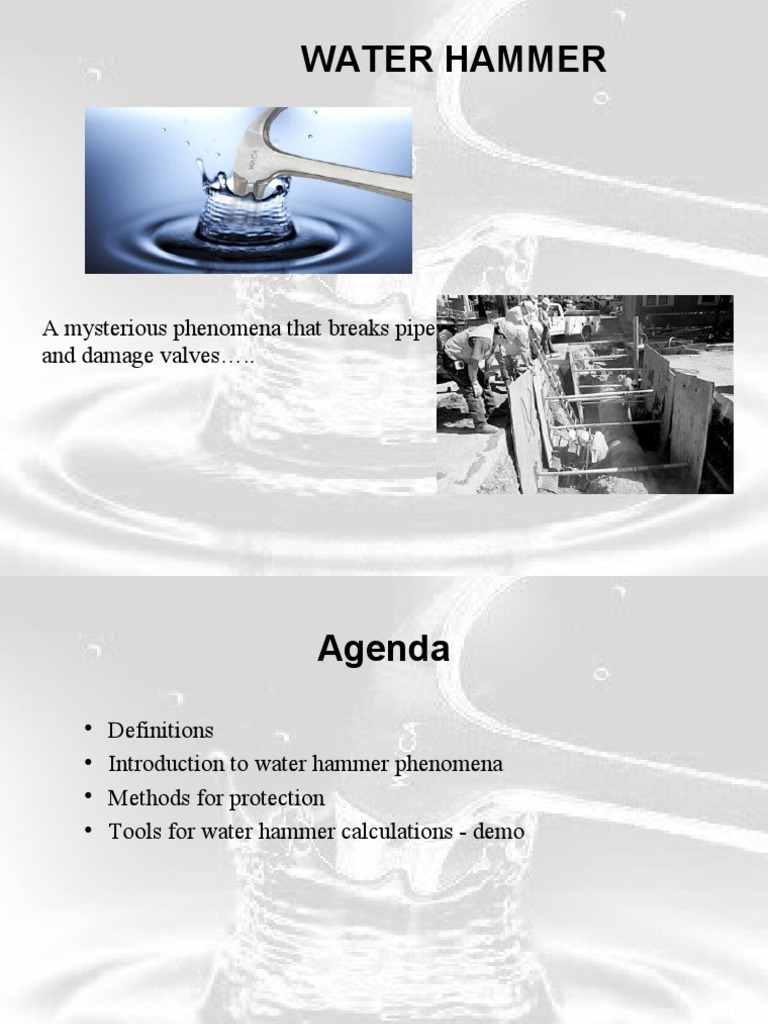 Understanding Water Hammer in Pipelines | PDF | Pressure | Pump