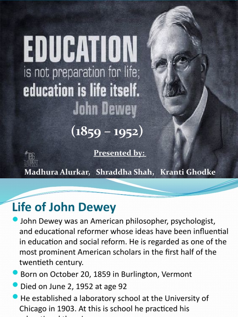John Dewey Educational Philosophy