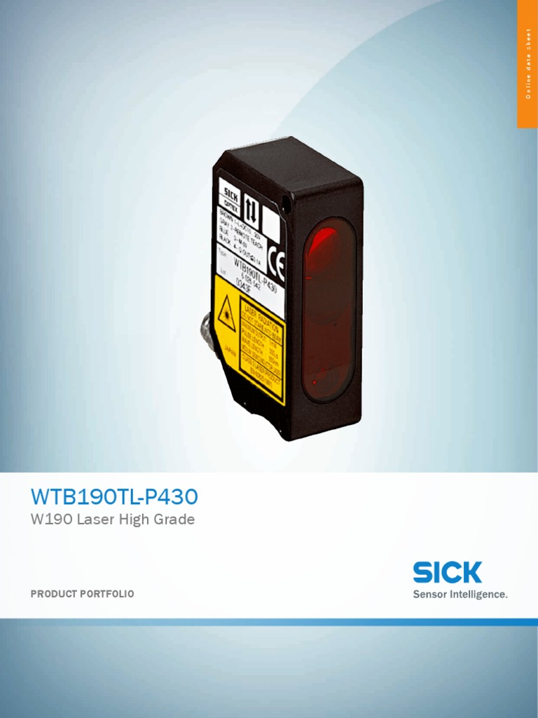 WTB190TL-P430: W190 Laser High Grade | PDF | Laser | Electrical Engineering