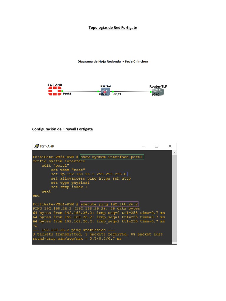Topologías de Red Fortigate Con Integracion Con GNS3 y VMware | PDF
