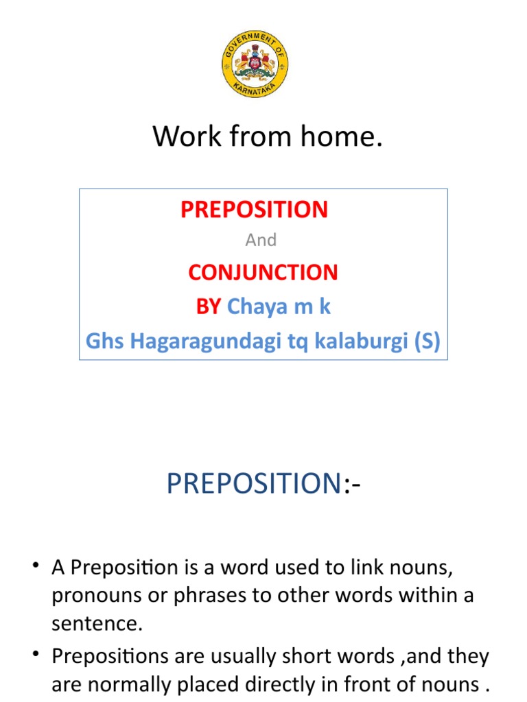 Preposition and Conjunction | PDF | Preposition And Postposition ...