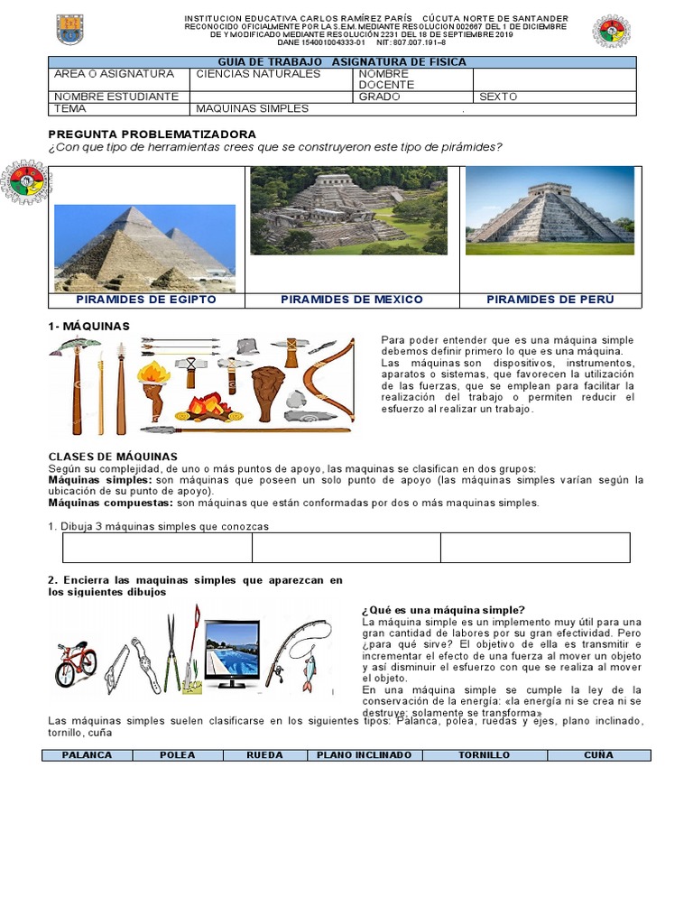 Màquinas Simples | PDF | Palanca | Máquinas