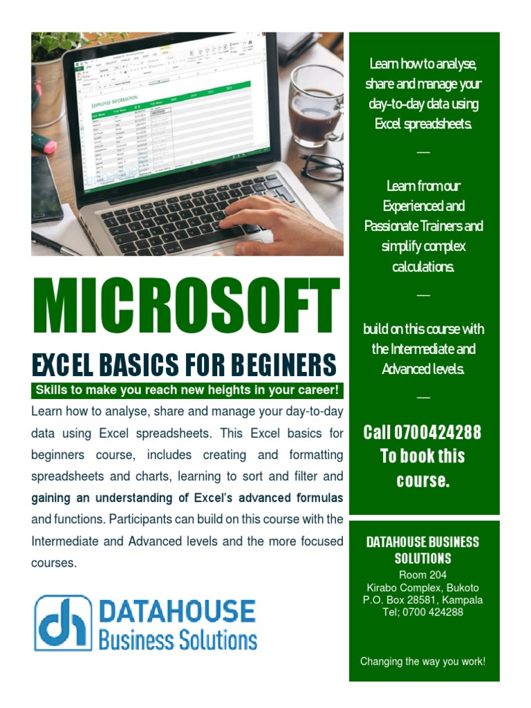 Microsoft Excel Basics for Beginners: Skills to Make You Reach New ...