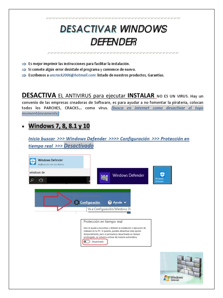Desactivar Windows Defender | PDF