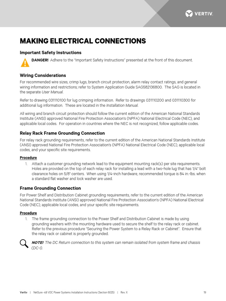Making Electrical Connections: Important Safety Instructions | PDF ...