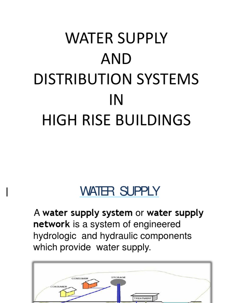 Water Supply For High Rise Bldgs | PDF | Water Supply | Pump