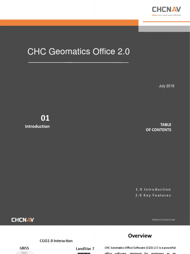 CHC Geomatics Office 2.0 Overview | PDF | Image Editing | Geomatics