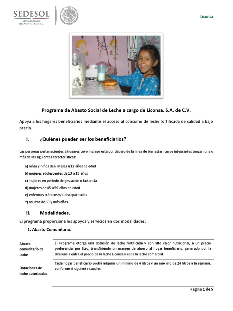 Liconsa | PDF | Bienestar | Medicina