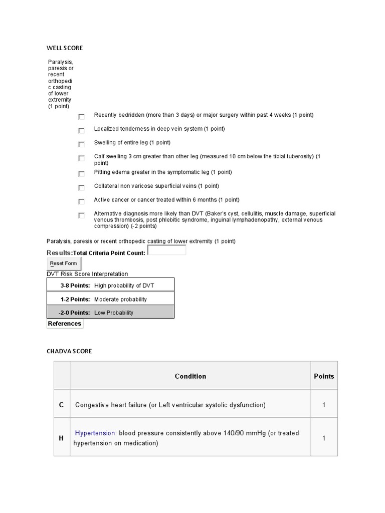 Well Score: Results | PDF | Myocardial Infarction | Heart Failure