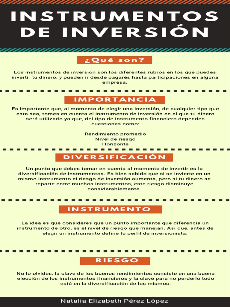 Infografía Instrumentos de Inversión | PDF