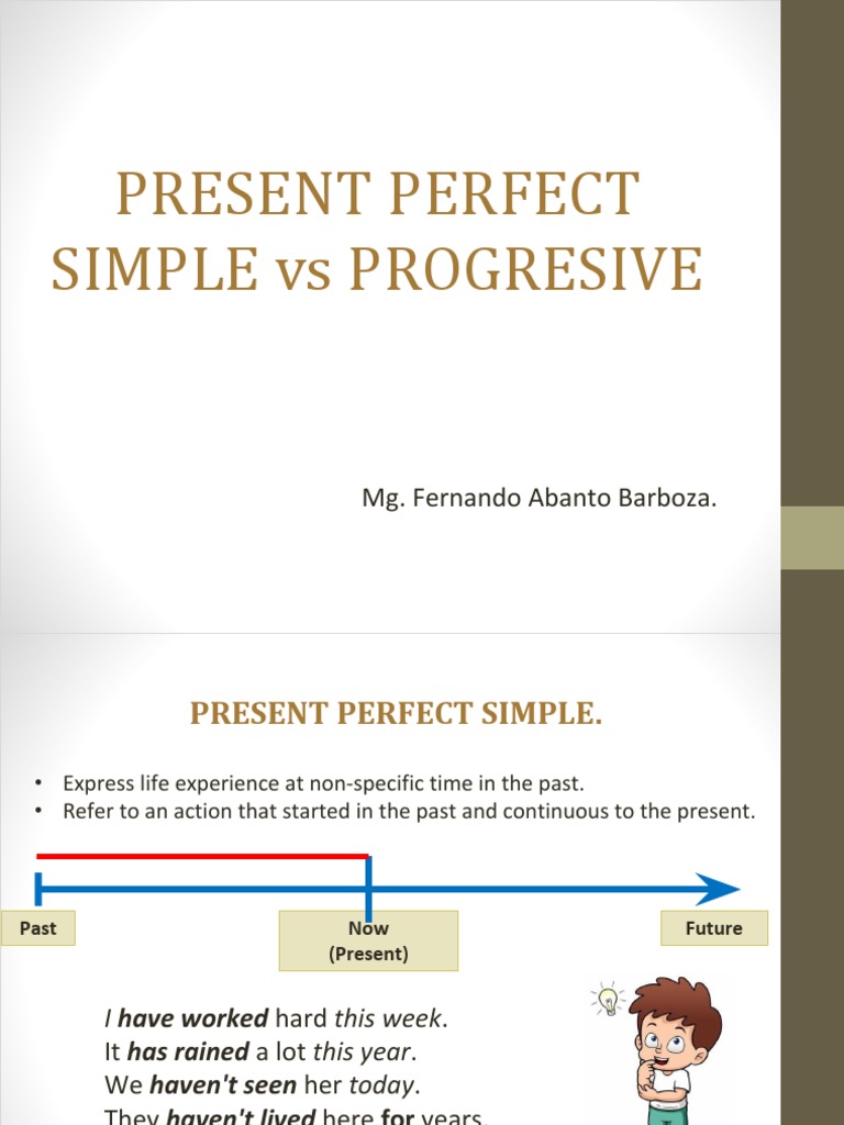 Present Perfect Simple VS Progresive | Download Free PDF | Language Mechanics | Syntax