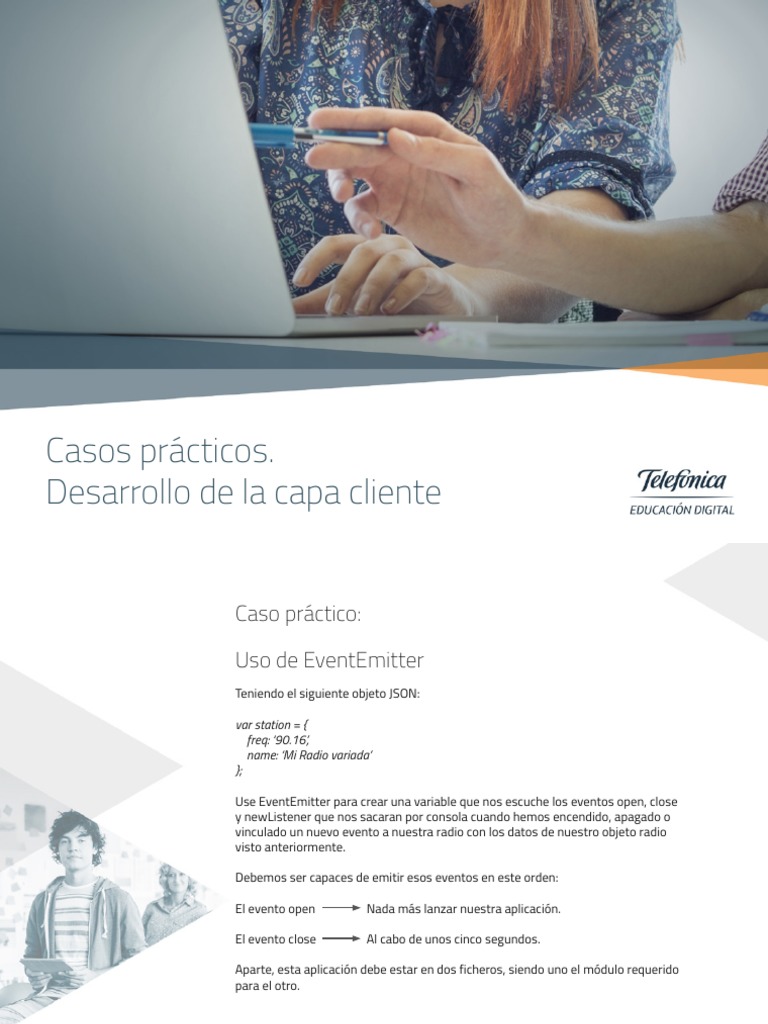 Ejemplo de EventEmitter en JavaScript | PDF