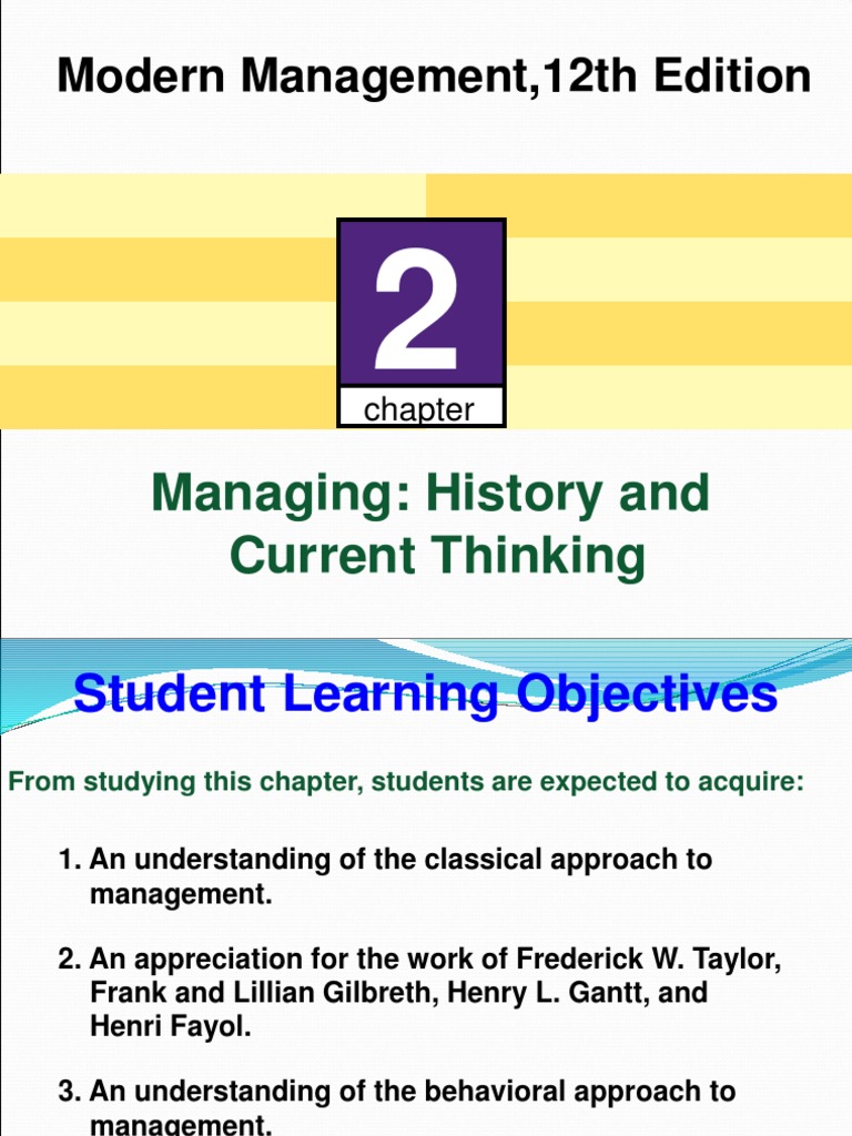 Modern Management, 12th Edition: Managing: History and Current Thinking ...