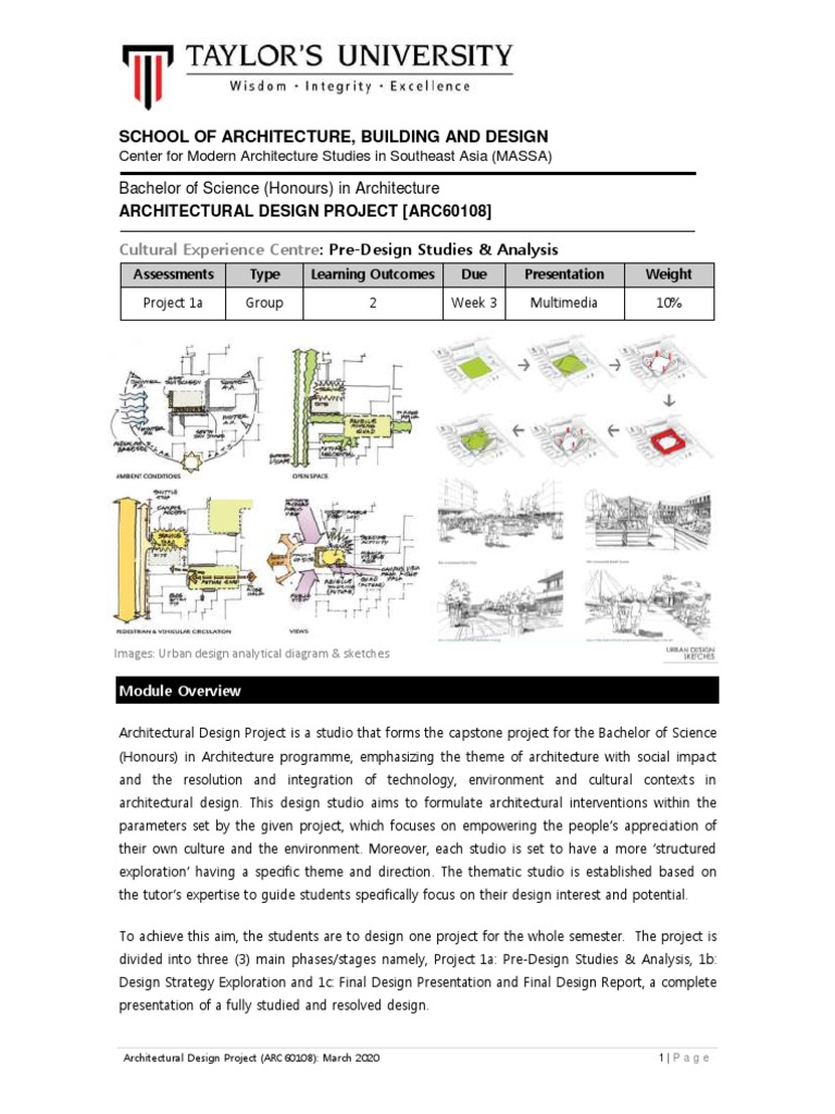 Architectural Design Project Project 1a Brief March 2020 Final | PDF | Art