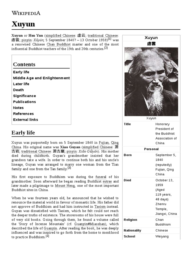 Xuyun: Xuyun or Hsu Yun (Simplified Chinese | PDF | Indian Philosophy ...