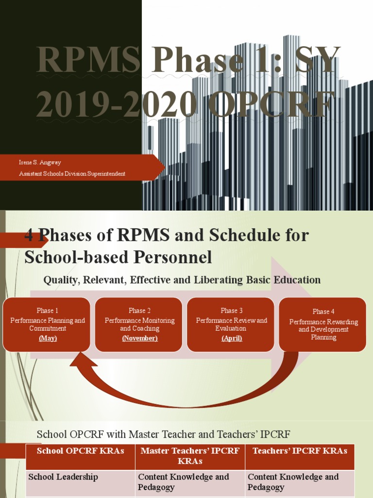 RPMS Phase 1 Performance Planning Guide | PDF | Teachers | Pedagogy