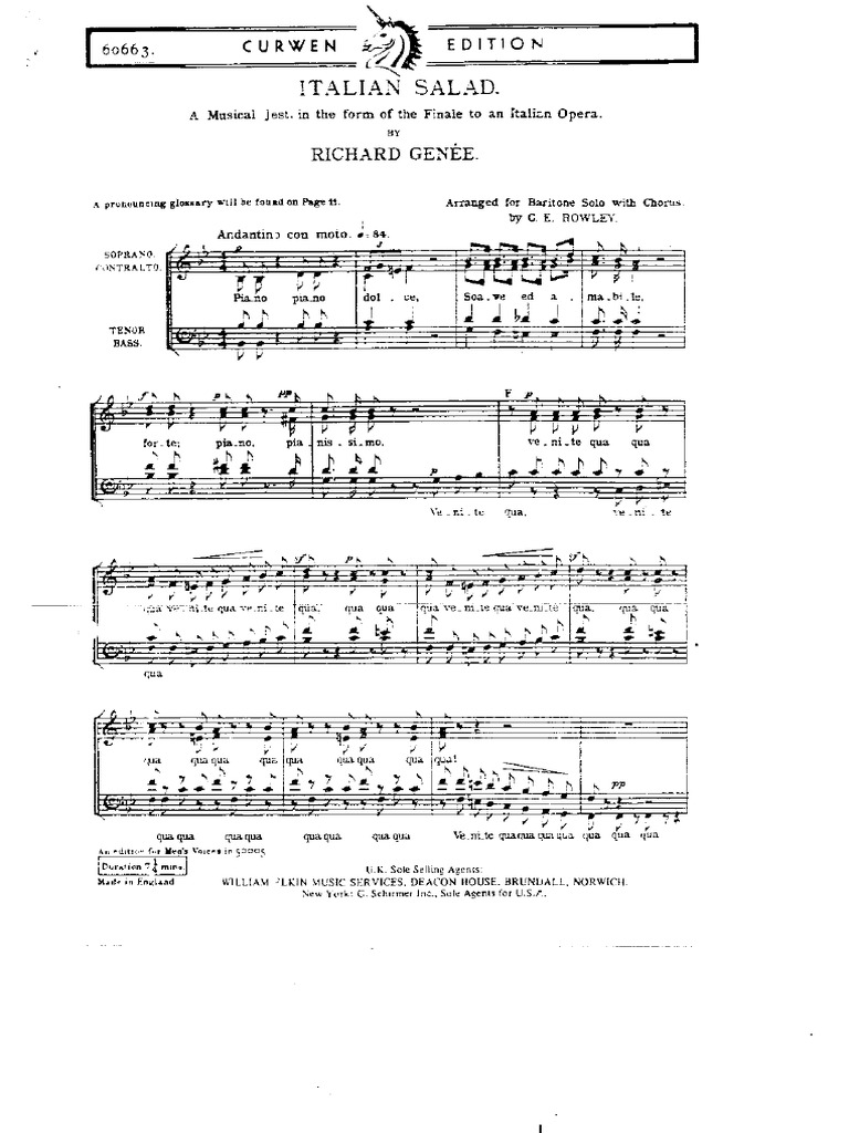 ENSALADA ITALIANA Richard Genee PDF | PDF