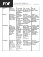 Individual Music Performance Rubric | PDF | Conducting | Rhythm