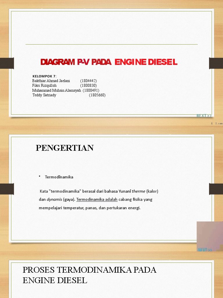 Kelompok 7 Diagram P-V Engine Diesel | PDF