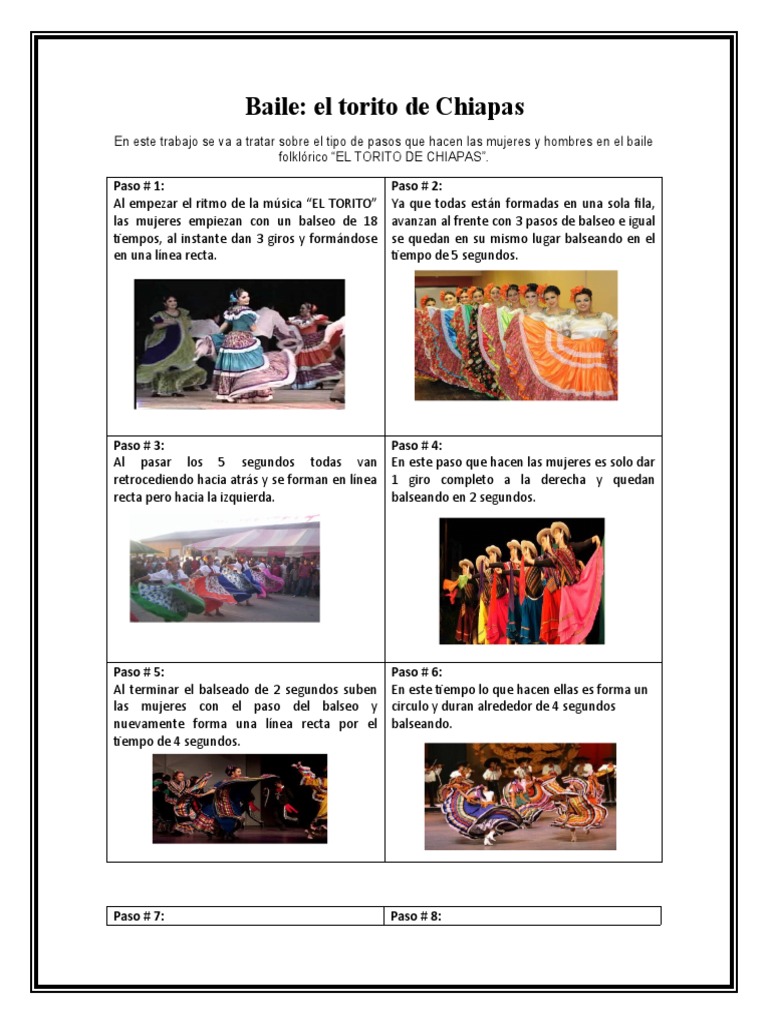 Baile El Torito de Chiapas (Trabajo) | PDF | Entretenimiento (general)