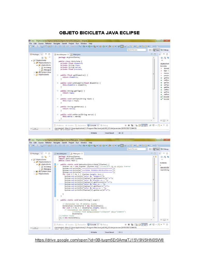 Objeto Bicicleta Java Eclipse | PDF